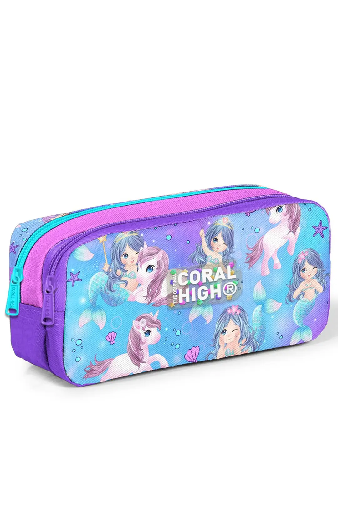 Coral High Kids Mor Pembe Unicorn Deniz Kızı Desenli İki Böl