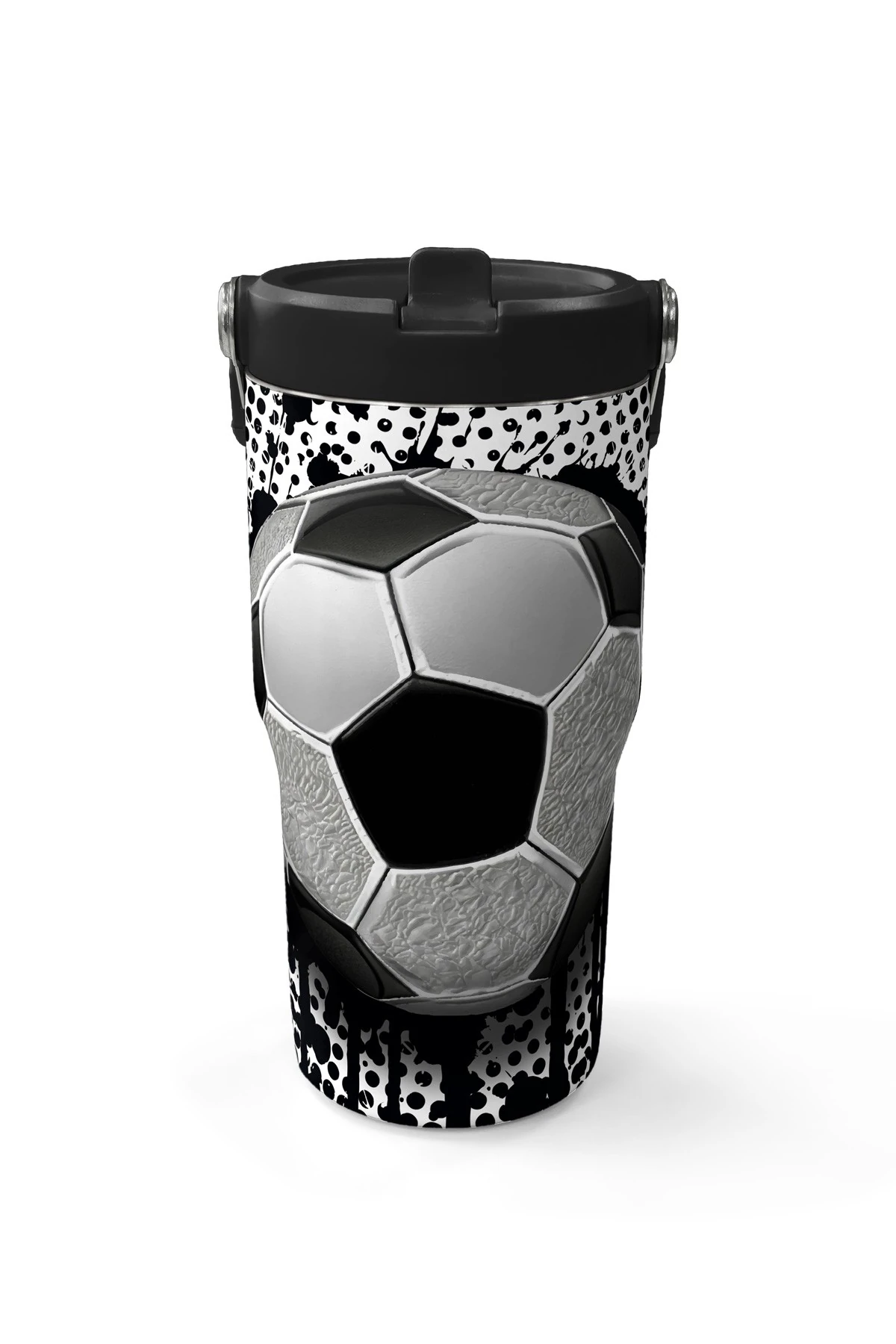 Coral High Futbol Desenli Katlanır Ağızlıklı Çelik Termos 600 ml 38922