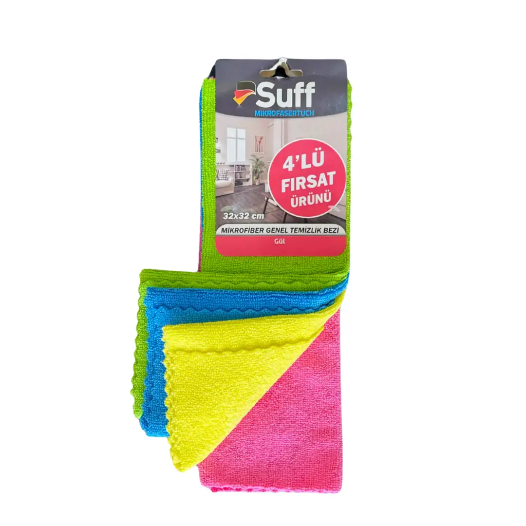 Suff Bez Genel Temizlik Mikrofiber 4 lü 32x32