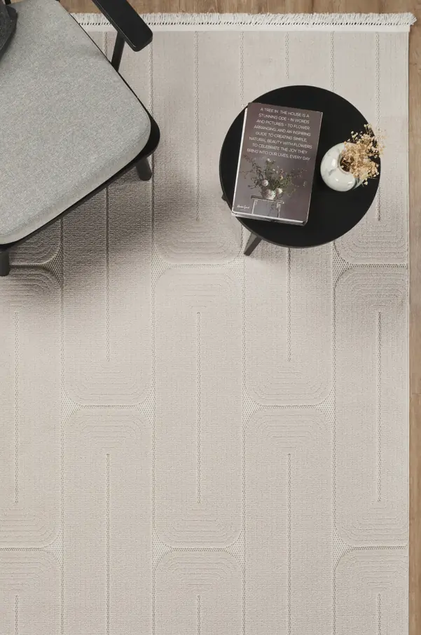 Arzen Home İpera İP02 Bej Kaymaz Taban İskandinav Tarzı Halı