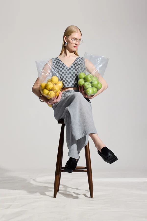 İKİKIZ Gri Keten Pantolon