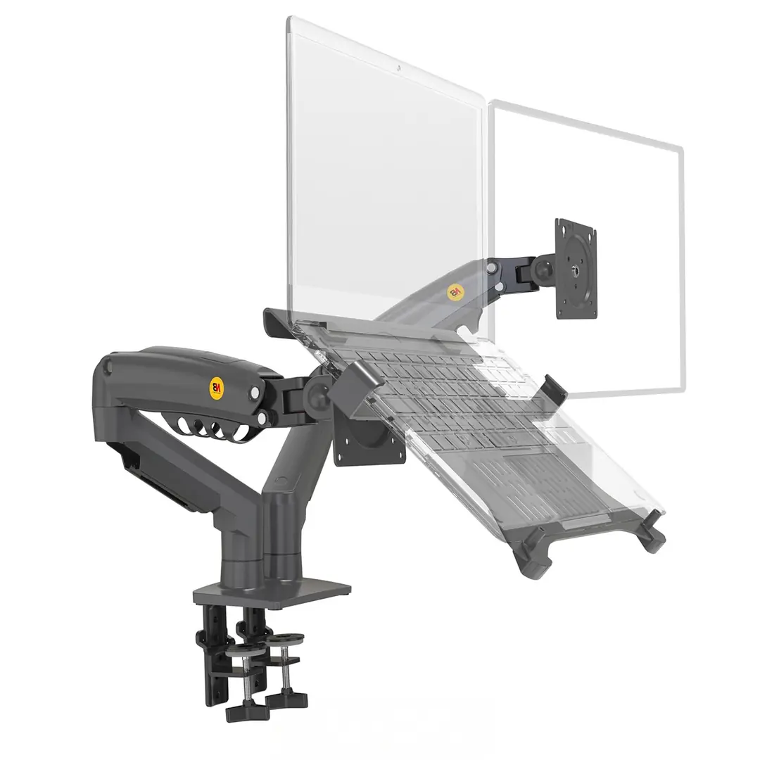 North Bayou NB F160 İkili Monitör Standı ve Laptop Standı Gri