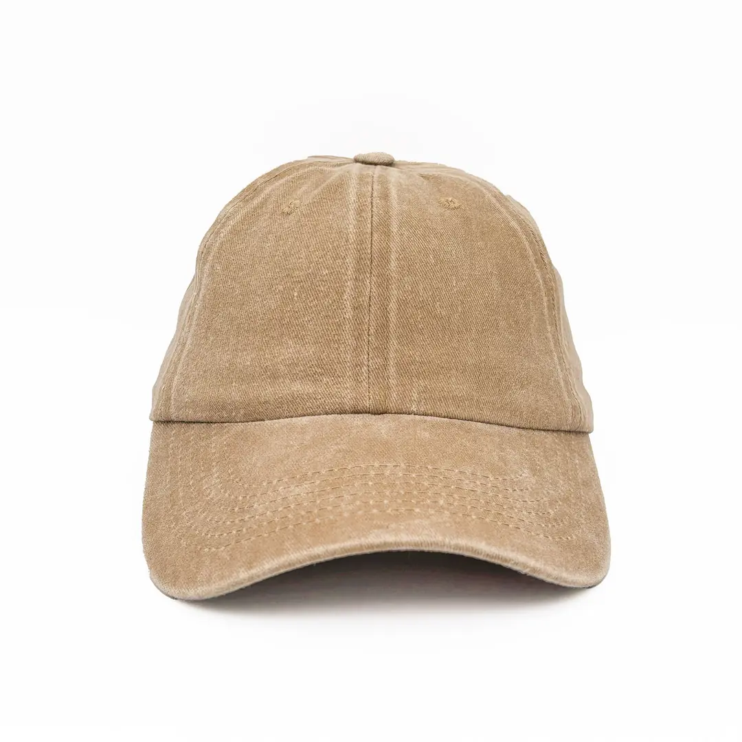 Yıkamalı Kahverengi Basic Şapka - Hatclo