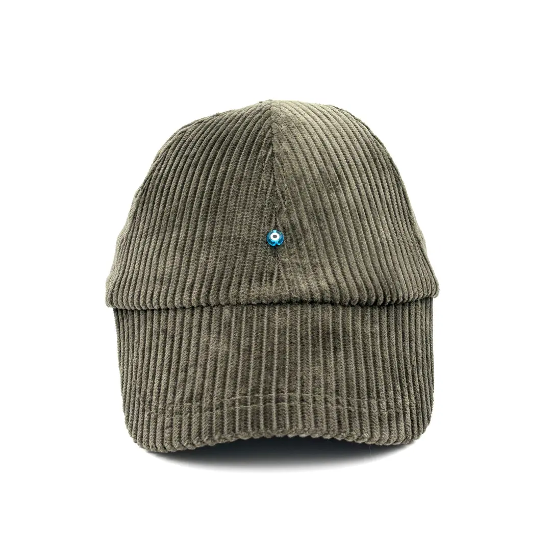 Khaki Nazar Corduroy Cap - Hatclo