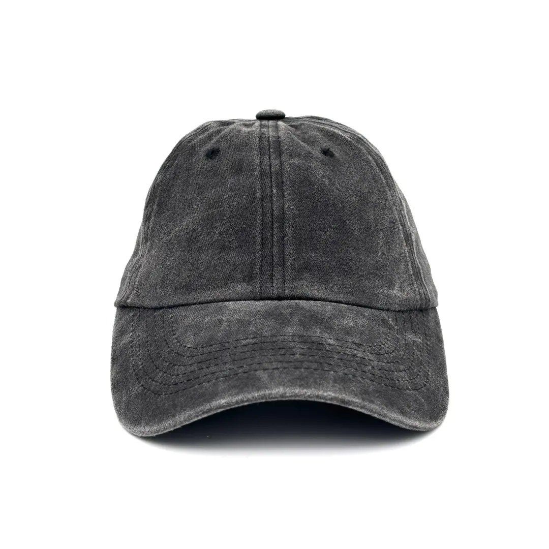 Yıkamalı Siyah Basic Şapka - Hatclo