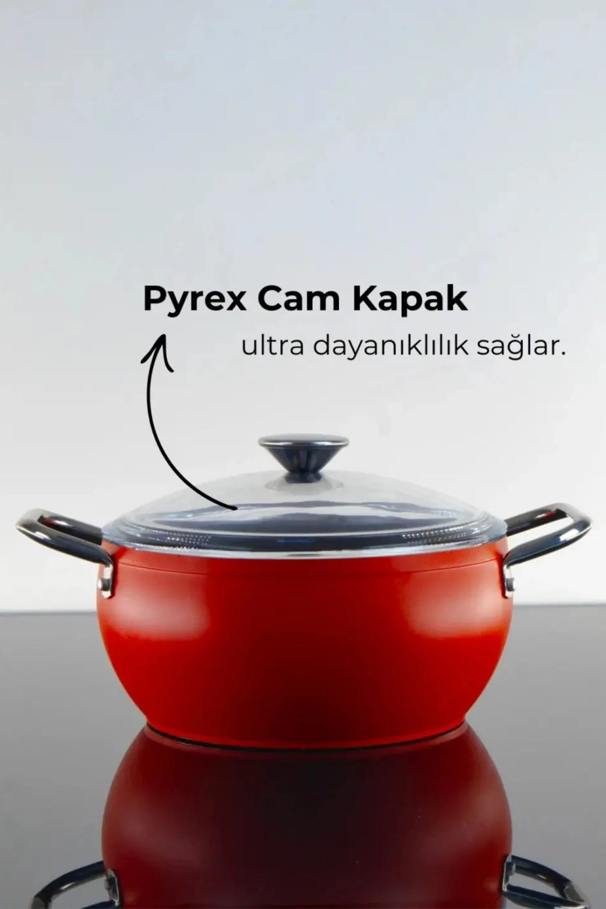 BONERA PRO PLUS 4 PCS SET İNDÜKSİYON KIRMIZI & TİTANYUM PRO 111