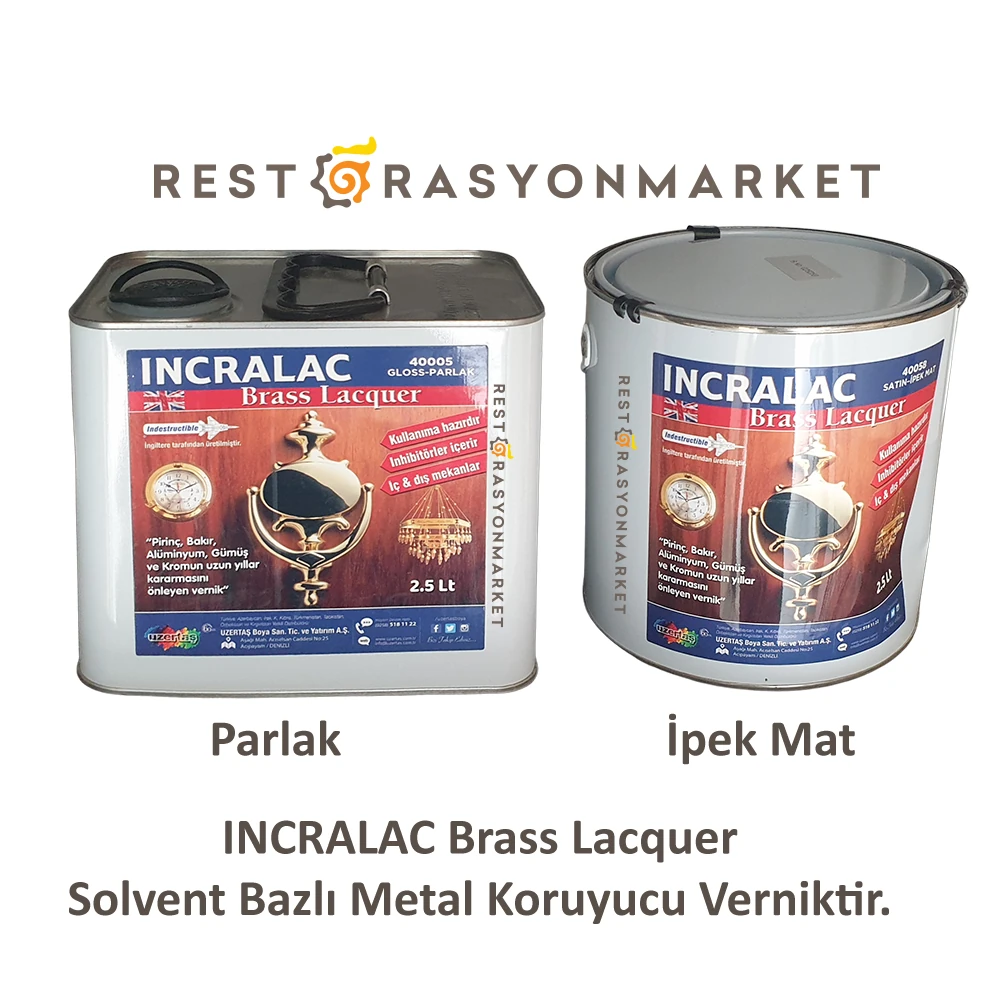 Incralac Parlak Metal Vernik | Restorasyon Market |Restorasyon Malzemeleri