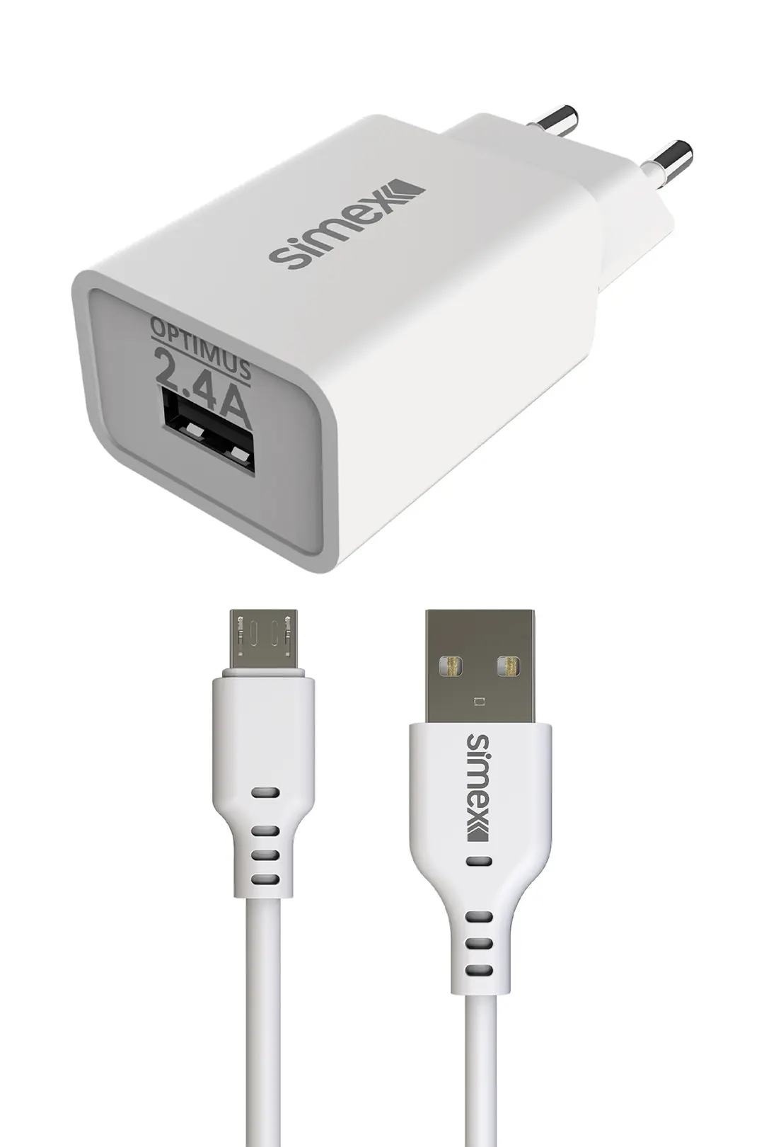 Universal Micro Optimus 2in1 2400 mAh Şarj Seti - Simex