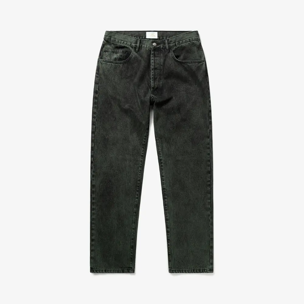 Acid Wash Batten Jean 'Forest Green' - WUNDER