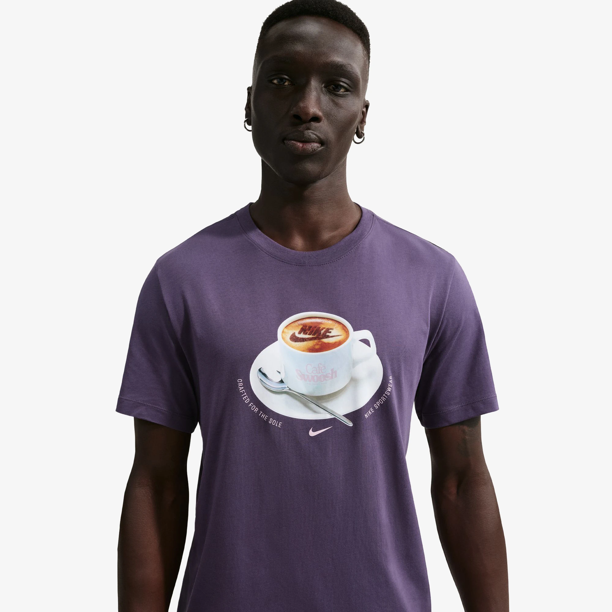 Nike Cafe Swoosh Mug Tee 'Purple' - WUNDER