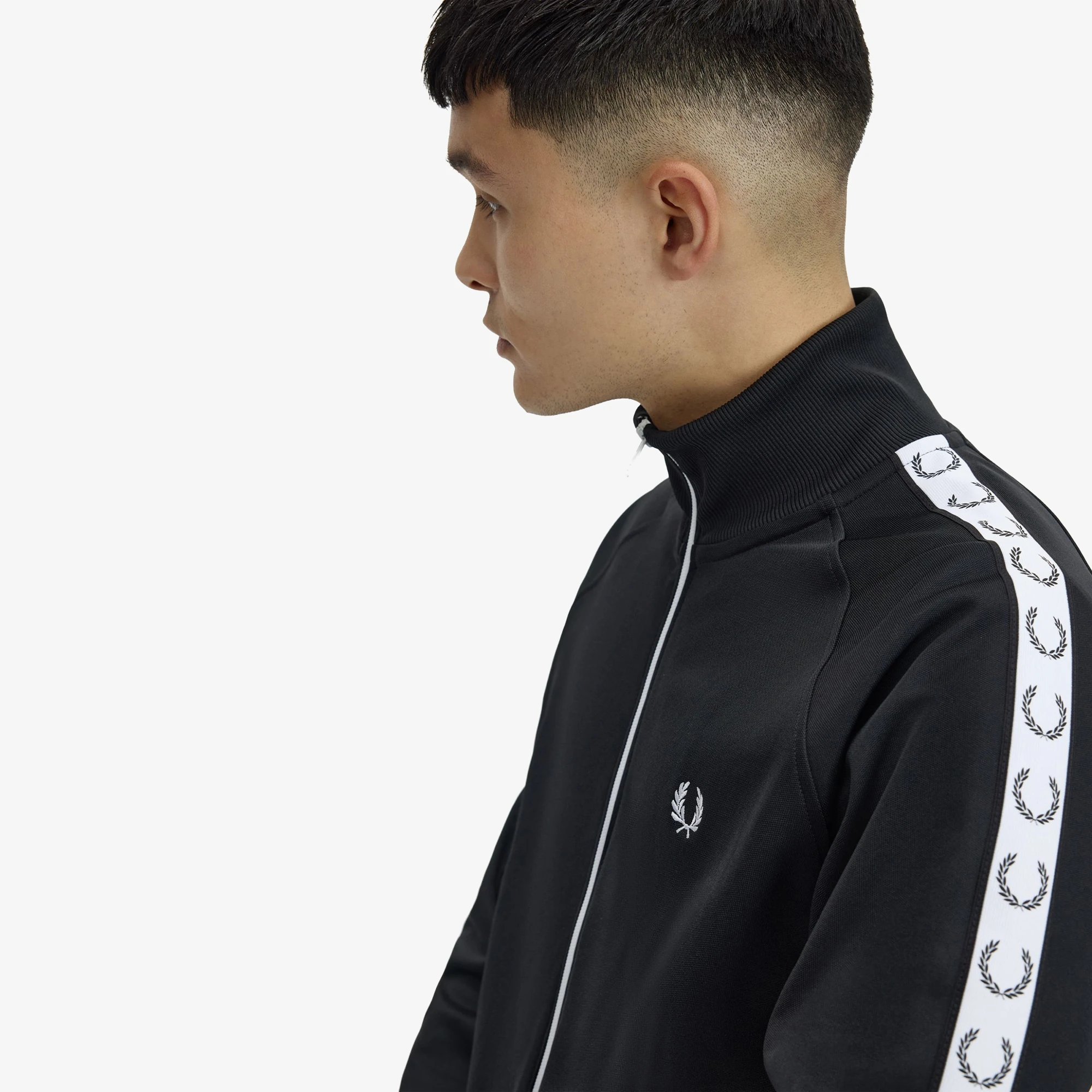 Fred Perry Taped Track Jacket 'Black' - WUNDER