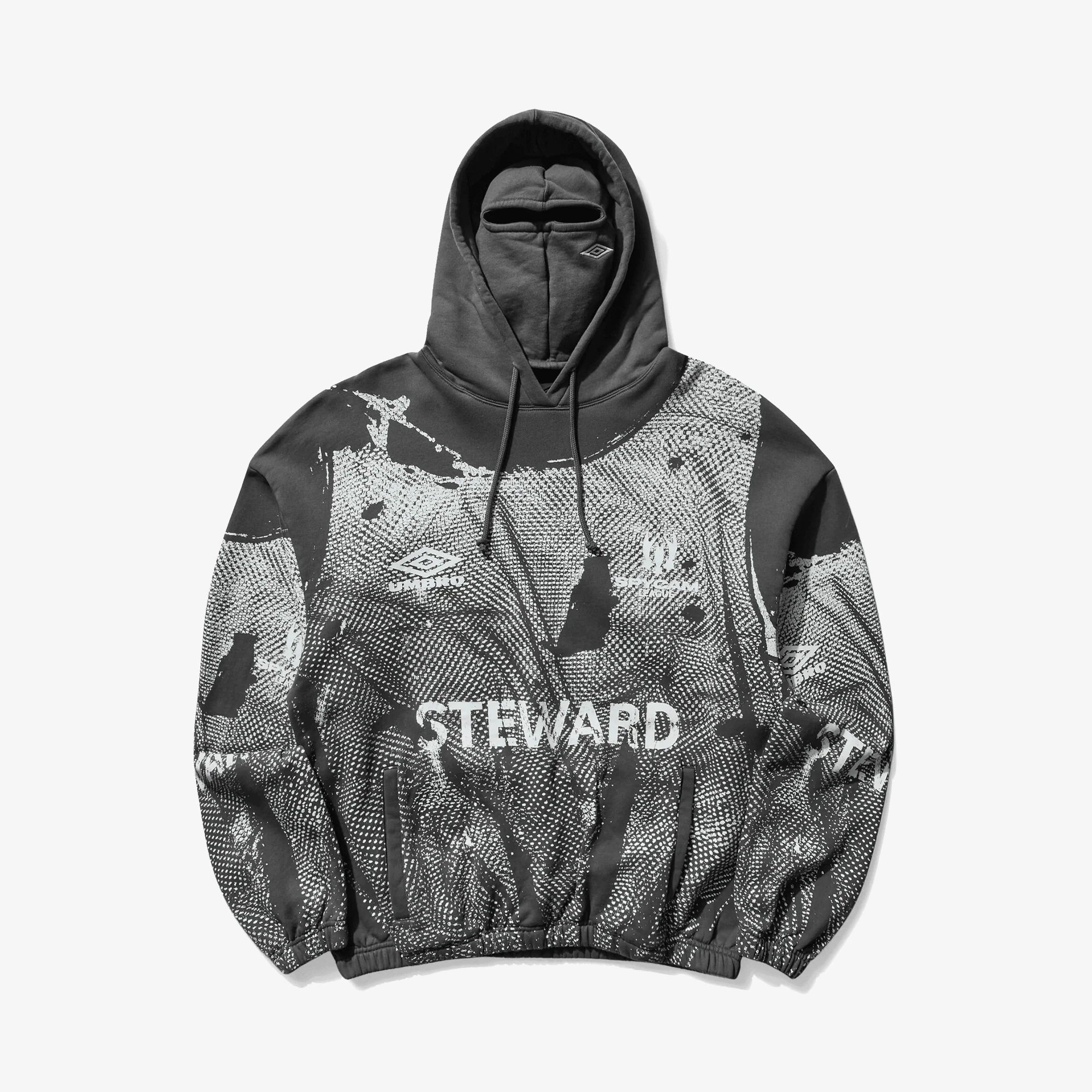 UMBRO Steward Vest Masked Hoodie 'Dark Grey' - WUNDER