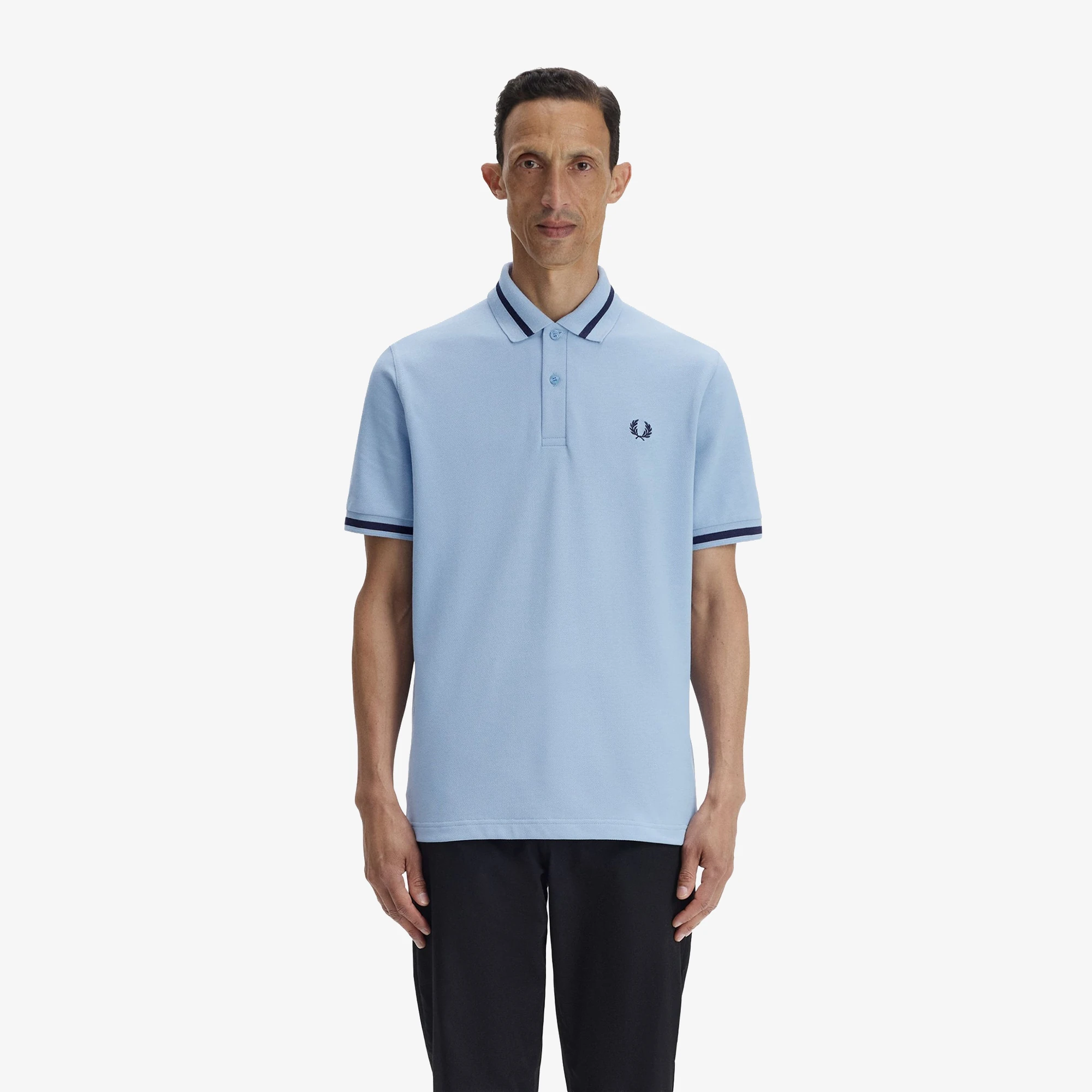 Fred Perry Twin Tipped Polo Shirt 'Sky Navy' - WUNDER