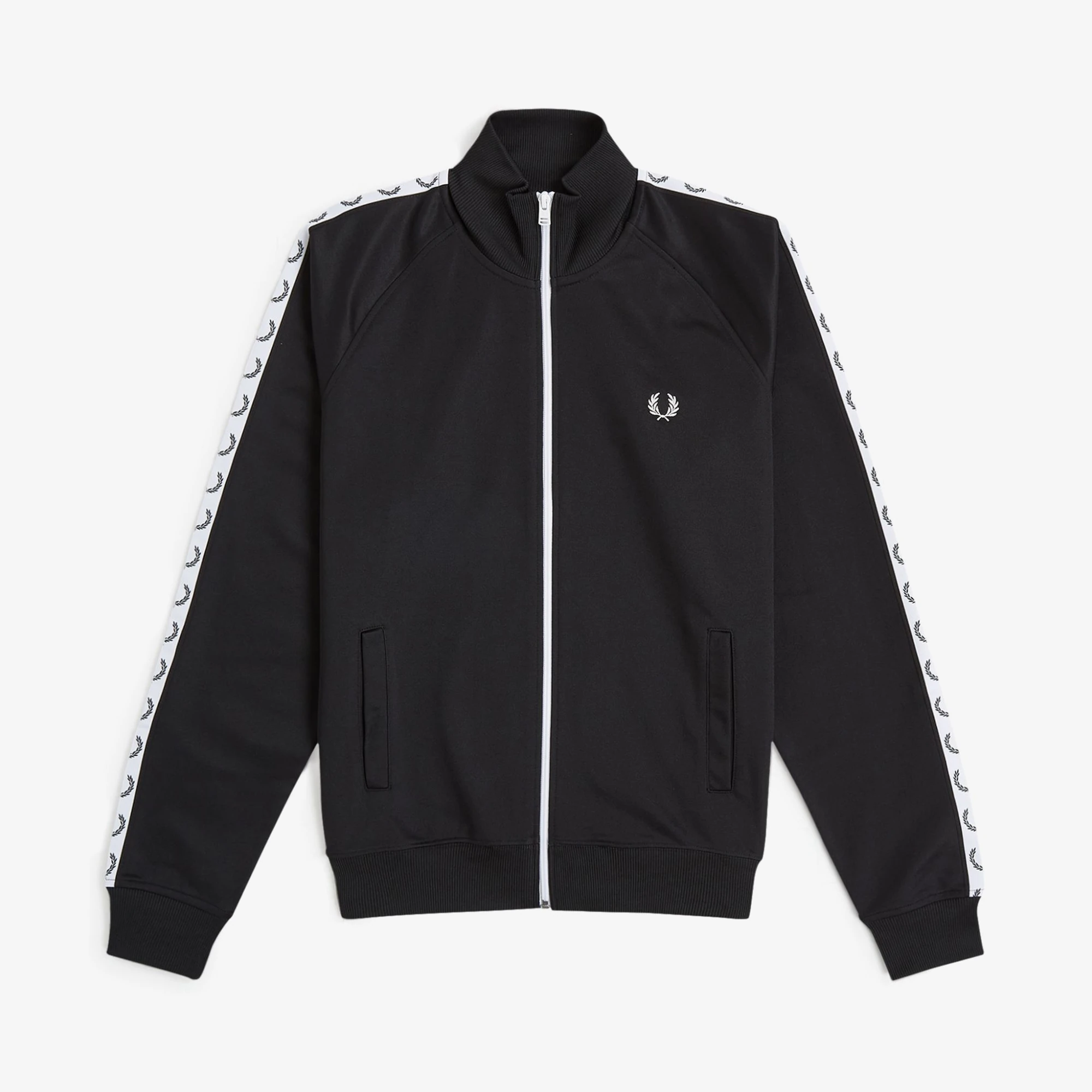 Fred Perry Taped Track Jacket 'Black' - WUNDER