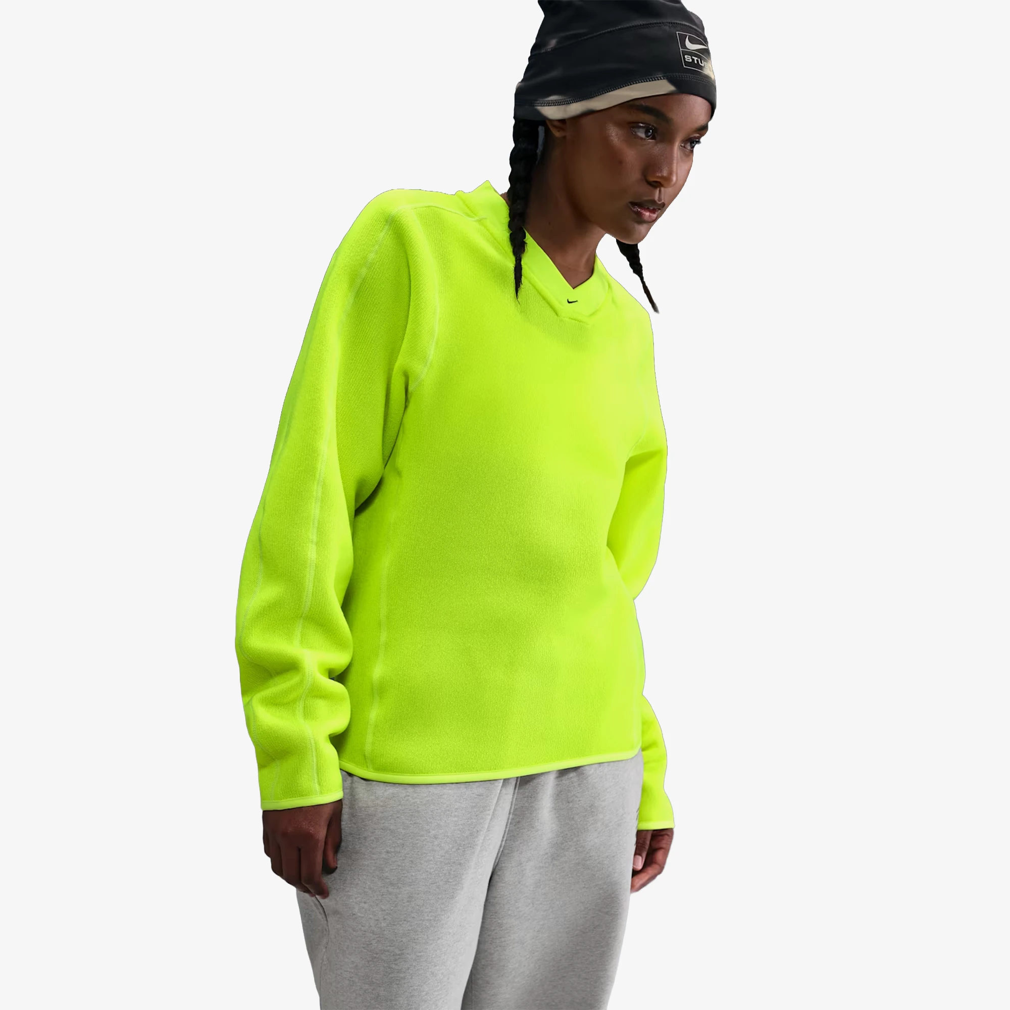 Nike x Stussy Thermal Pullover Sweatshirt 'Neon'