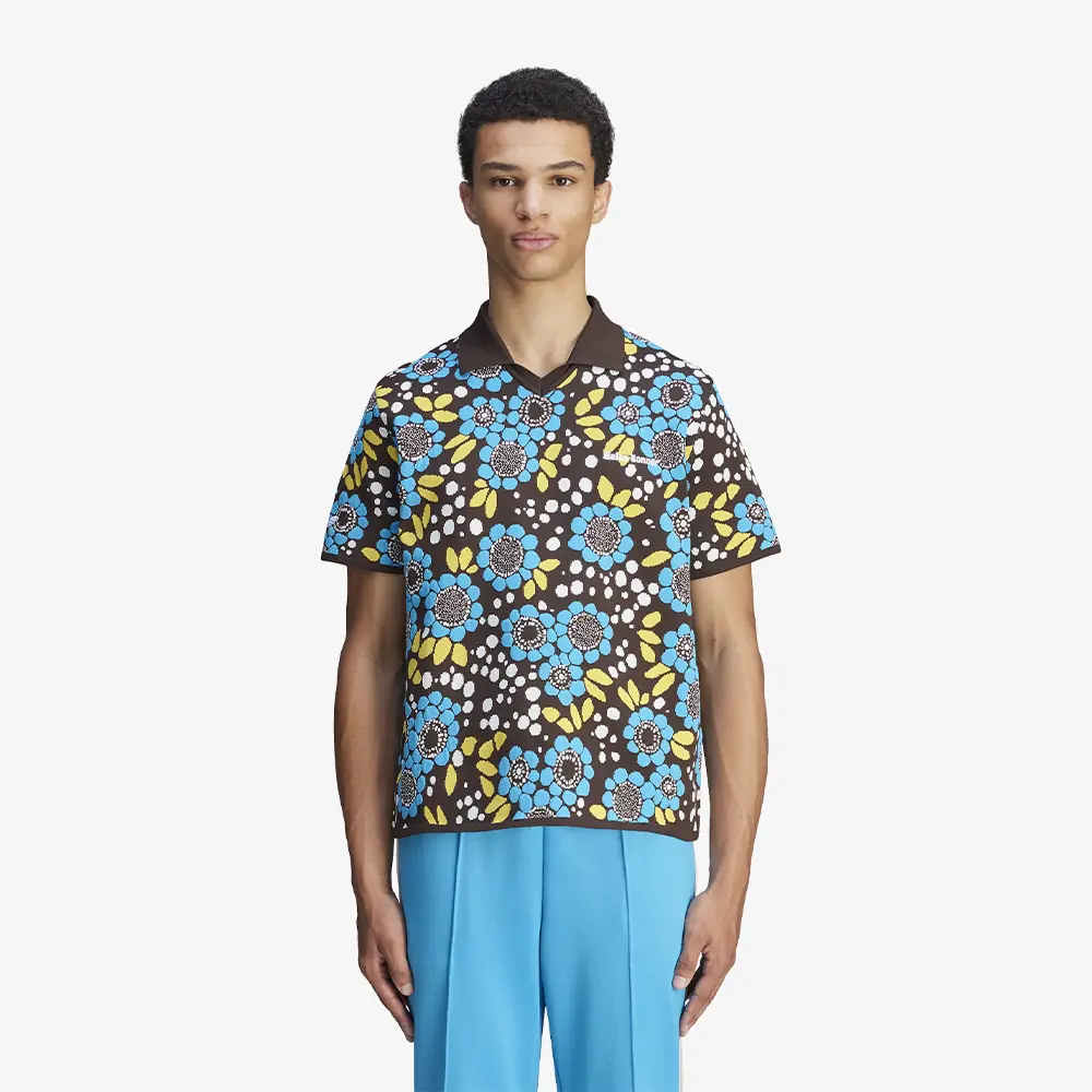 Wales Bonner x adidas Knit Floral Polo Shirt 'Multi' - WUNDER