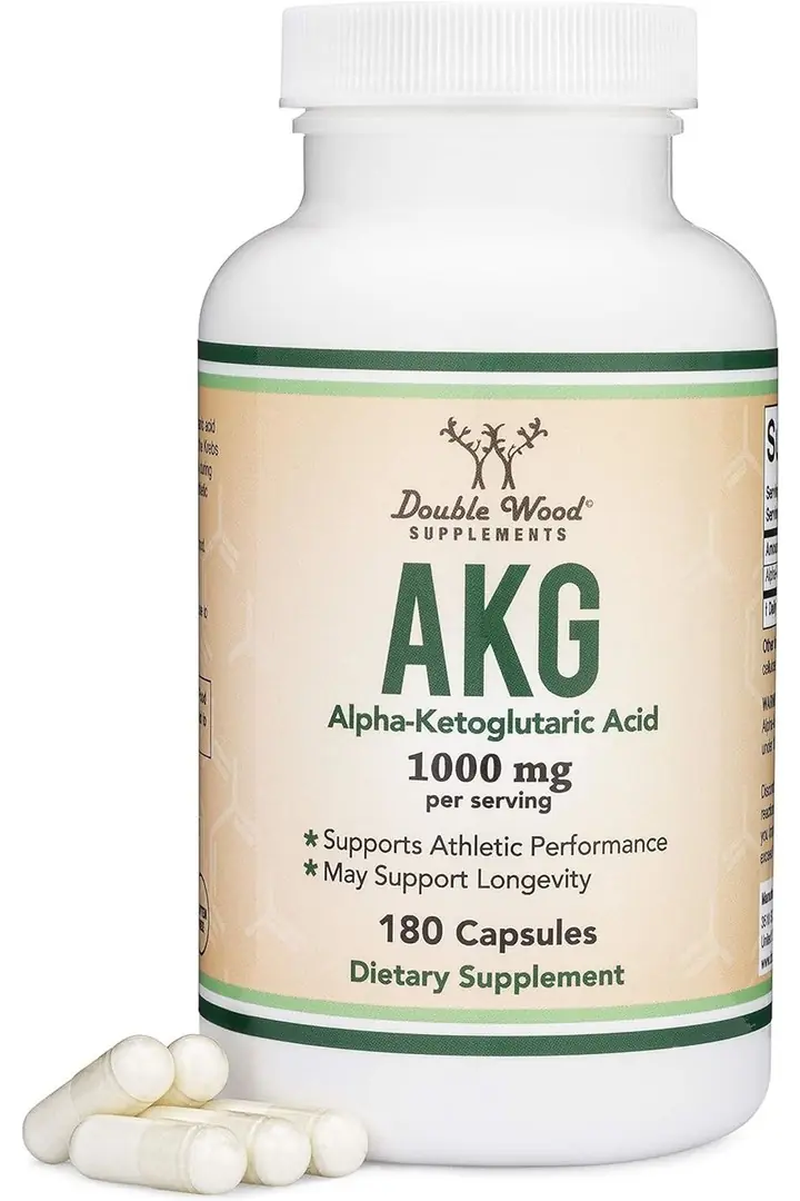 Double Wood AKG (Alpha Ketoglutaric Acid) - 1000 Mg 180 Kapsül- İthal