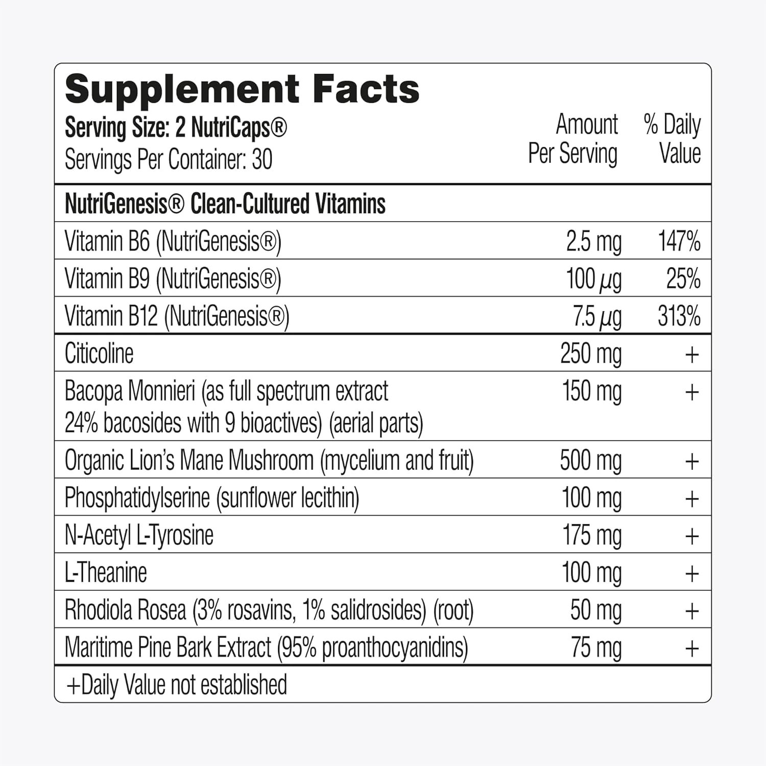 Mind LabUniversal Nootropic Brain Booster Supplement for Focus, Memory ...