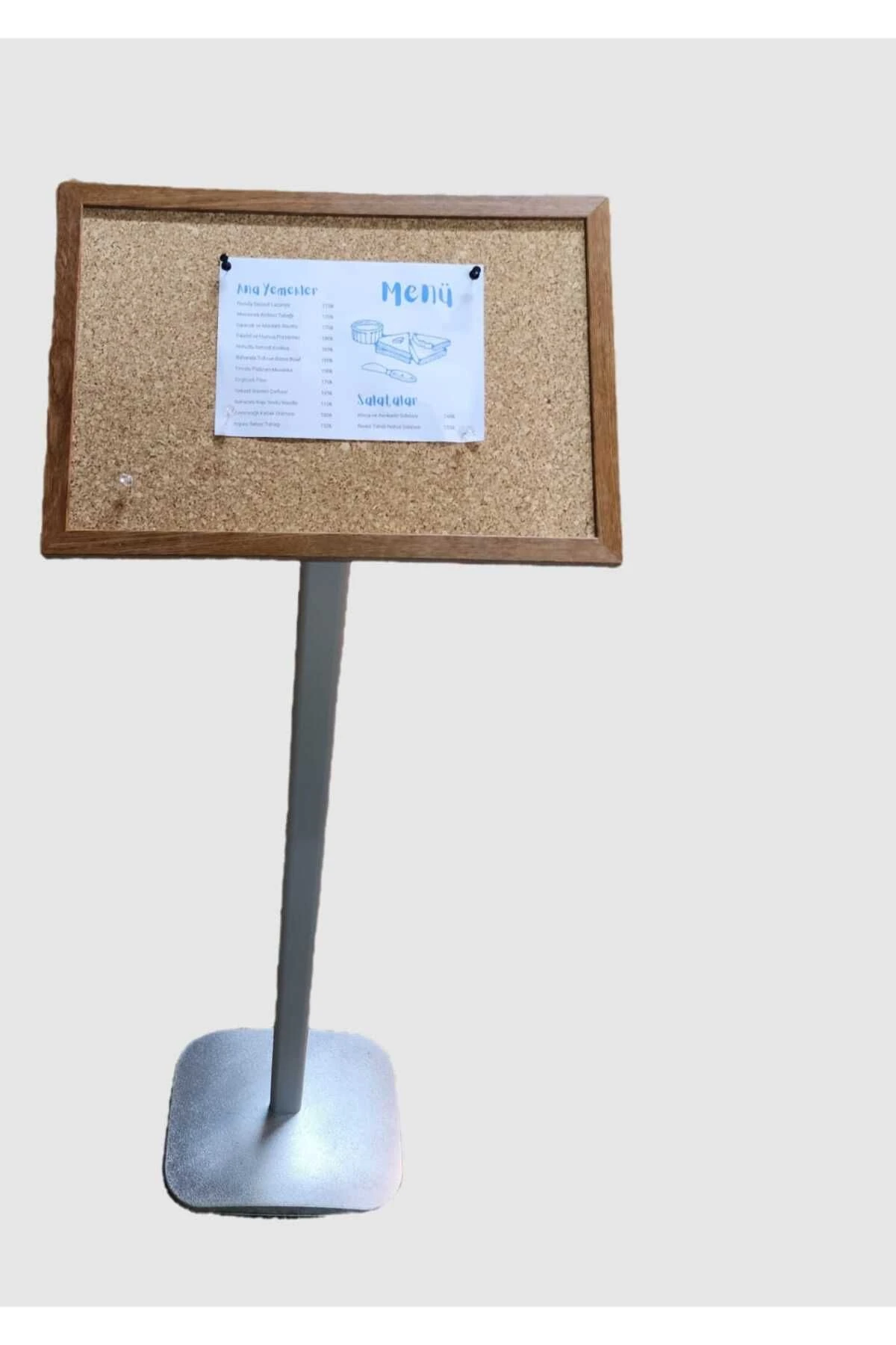 Alüminyum Ayaklı 30*45 Mantar Pano Menü BoardOfisDS