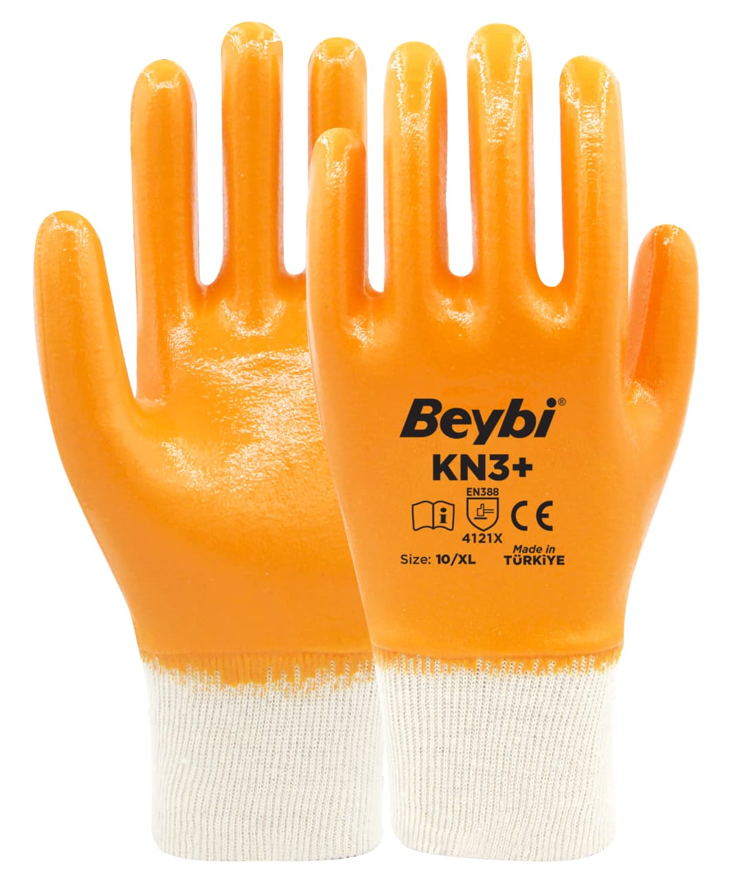 Beybi KN3+ Pamuk Nitril Eldiven - İş Eldiveni - Usta Eldiven