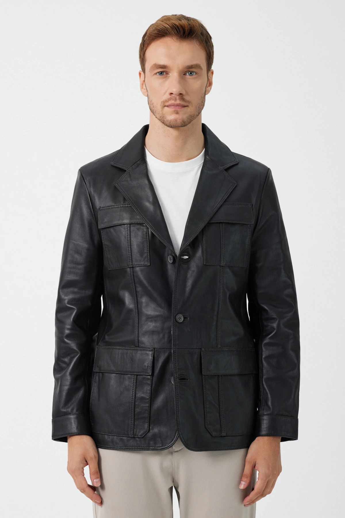 Pamela Siyah Kadın Deri Mont - Kadın Deri Mont