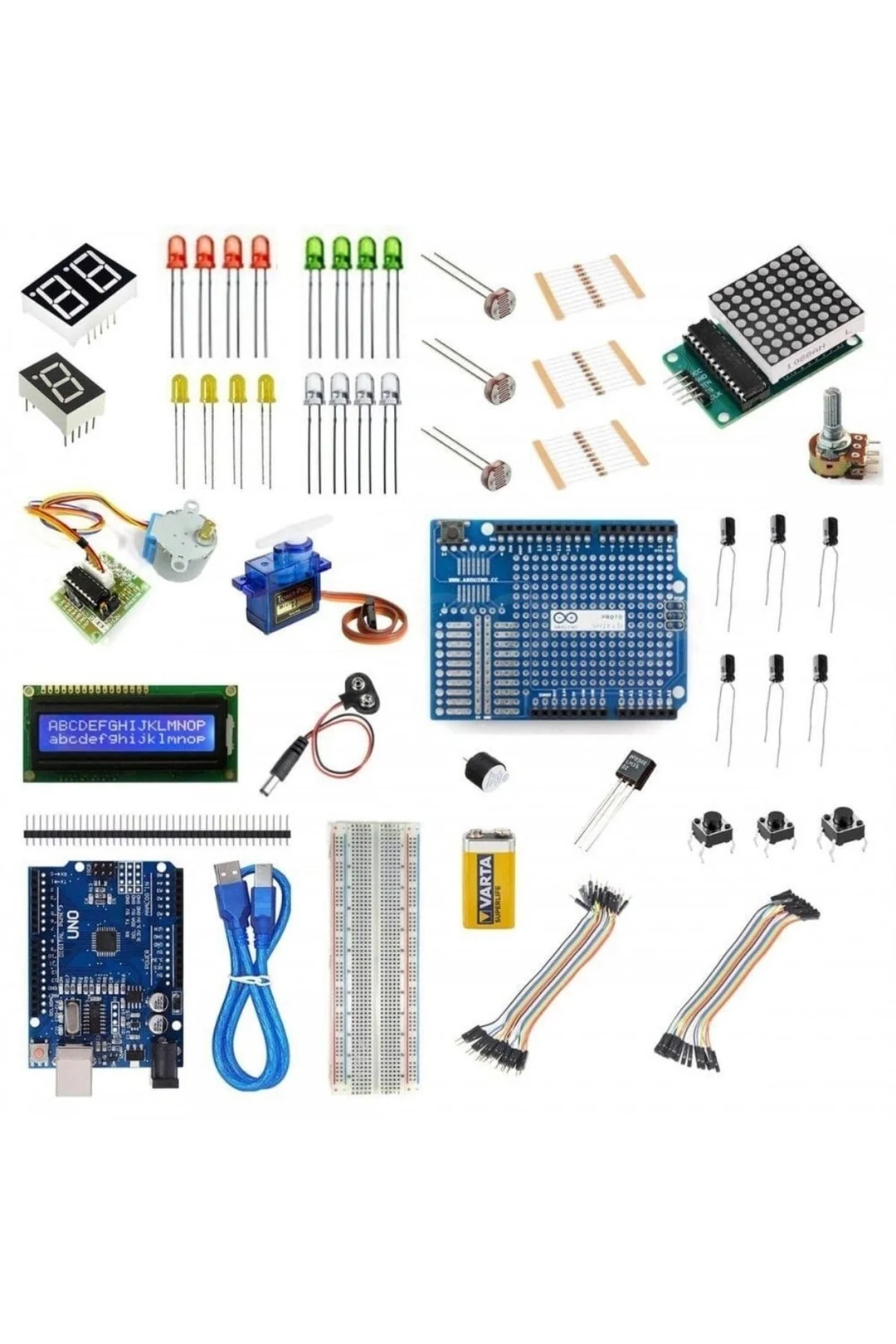 Arduino Başlangıç Seti - Arduino Uygulama Seti - Arduino UNO R3 CH340 ...