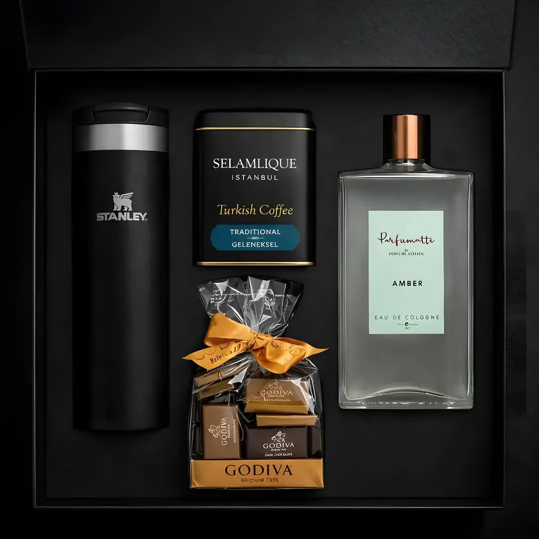 Baskılı Stanley Termos Perfume Atelier Kolonya Türk Kahvesi Godiva ...
