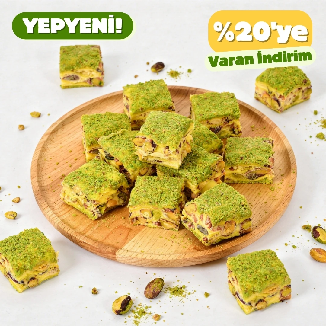 Limonlu Fıstıklı Baklava Lokum