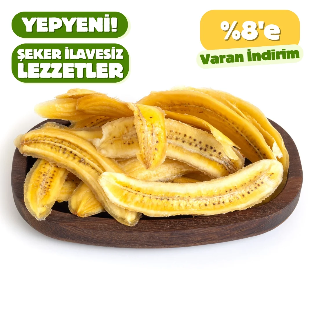 Şeker İlavesiz Doğal Kurutulmuş Yerli Muz