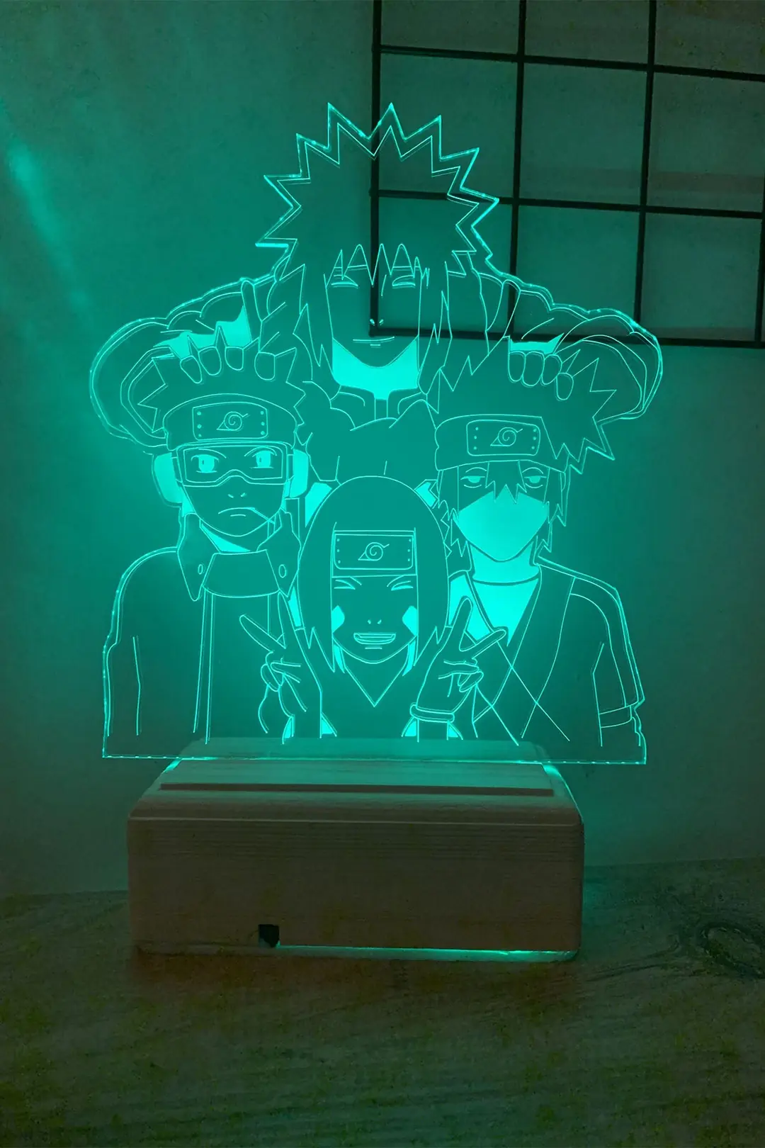Naruto Team Minato 16 Renk Gece Lambası