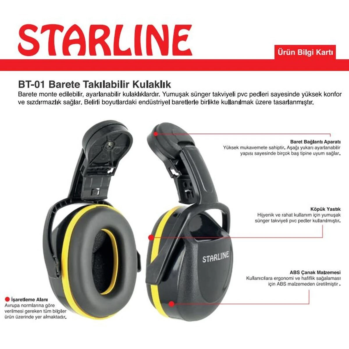 Starline BT-01 Barete Takılabilir Kulaklık | Adanustore