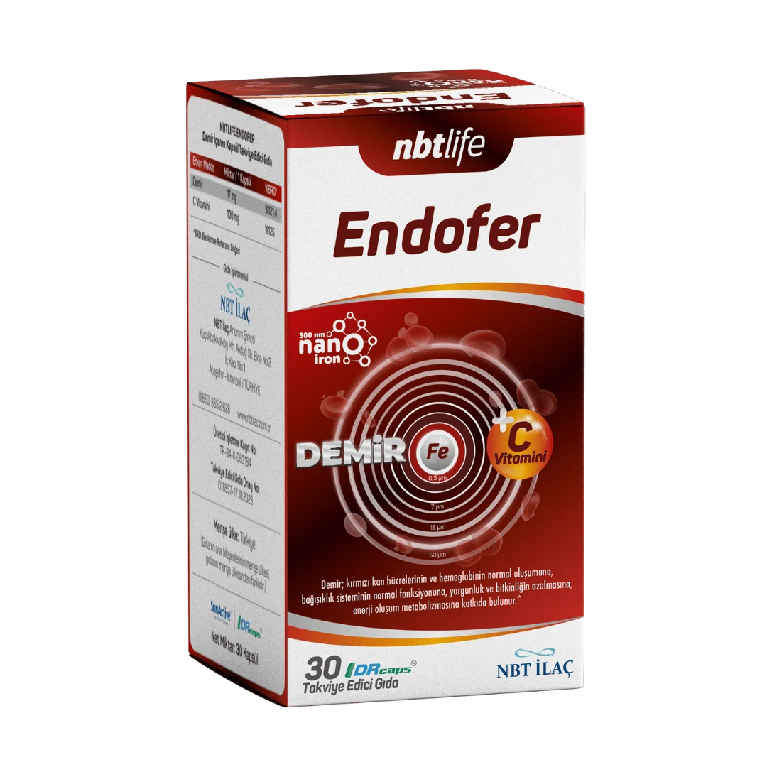 NBT Life Endofer Demir Takviyesi 30 Kapsül | e-Eczacı