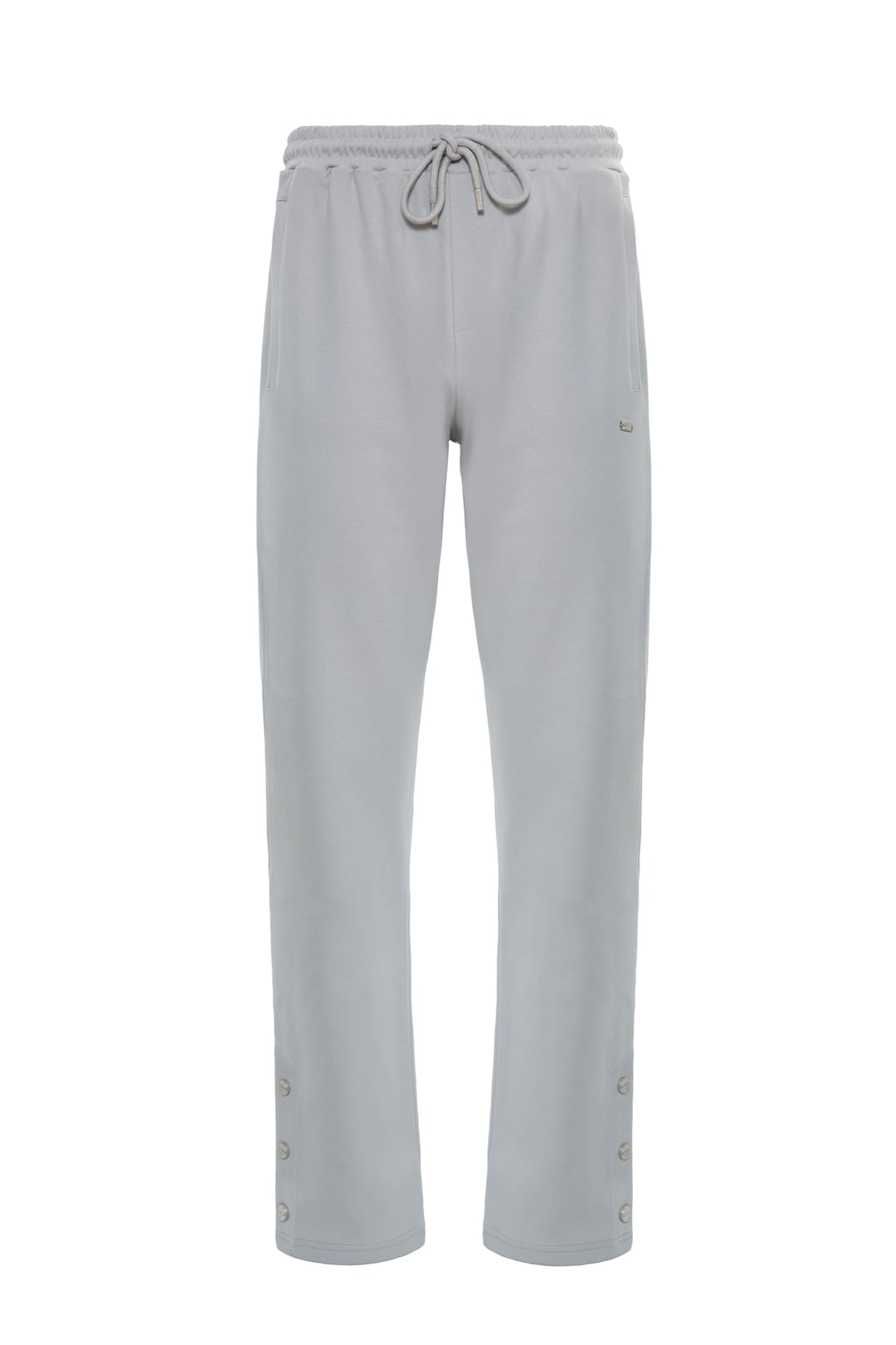 Gray Leg Snap Detailed Jogger K