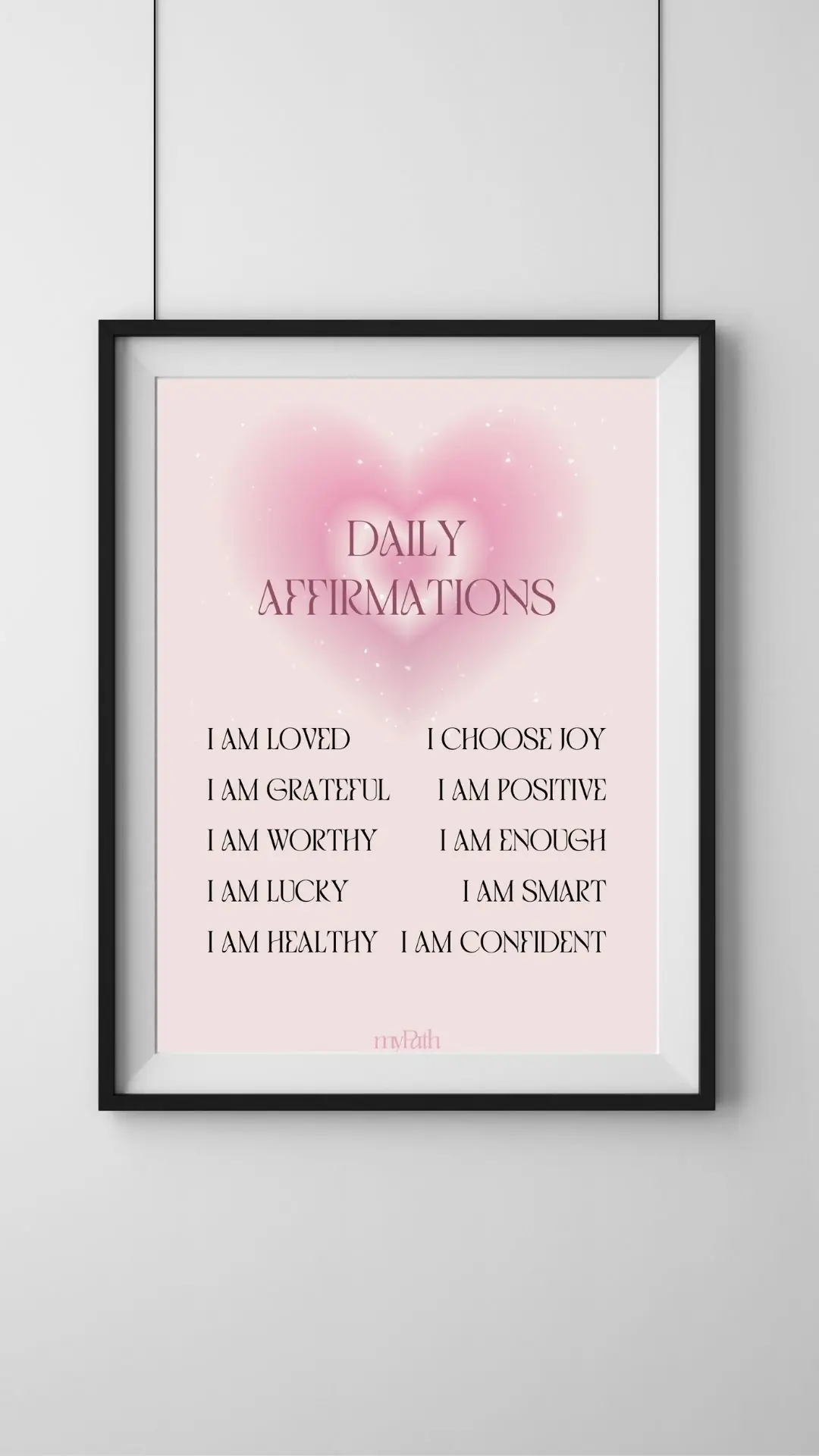 "DAILY AFFIRMATIONS" POSTER