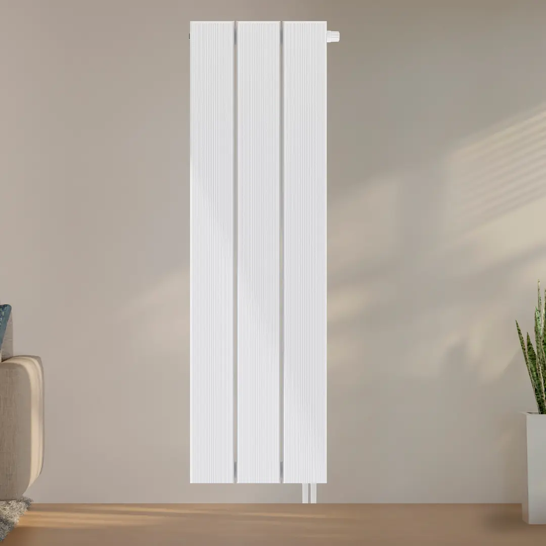 1200x355mm White Aluminum Radiator – Compact Right Connection with ...