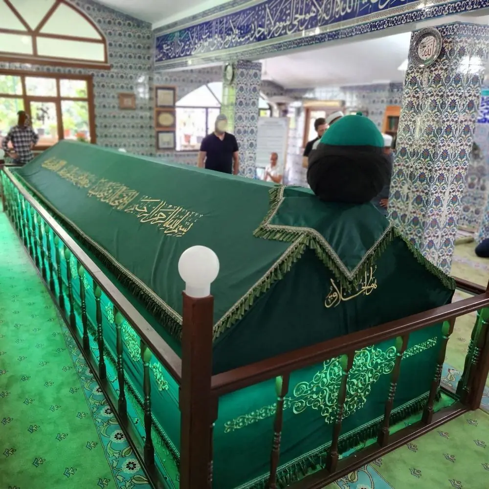 Sanduka Türbe Tabut Örtüsü & Puşide Bordo ( Özel Ölçü Yapılmaktadır.)