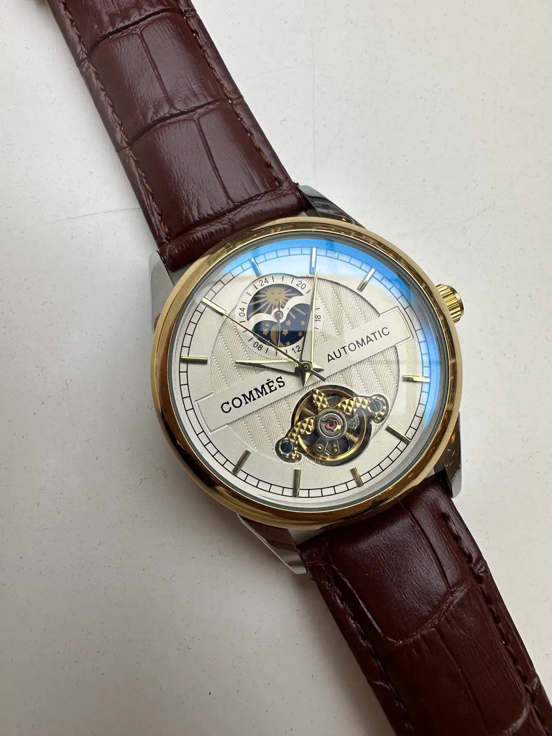 Otomatik Deri Kordon Saat -Moonmee.co