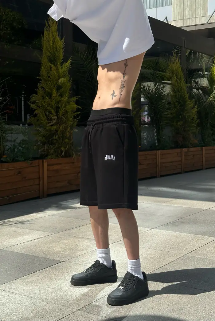 Serline Premium Nakış Detaylı Oversize Şort