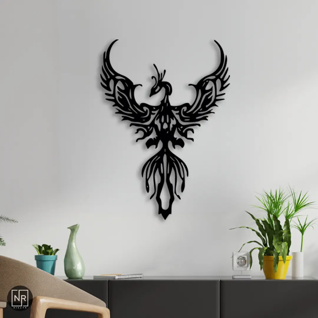 Metal Wall Art with Anka Bird Motif
