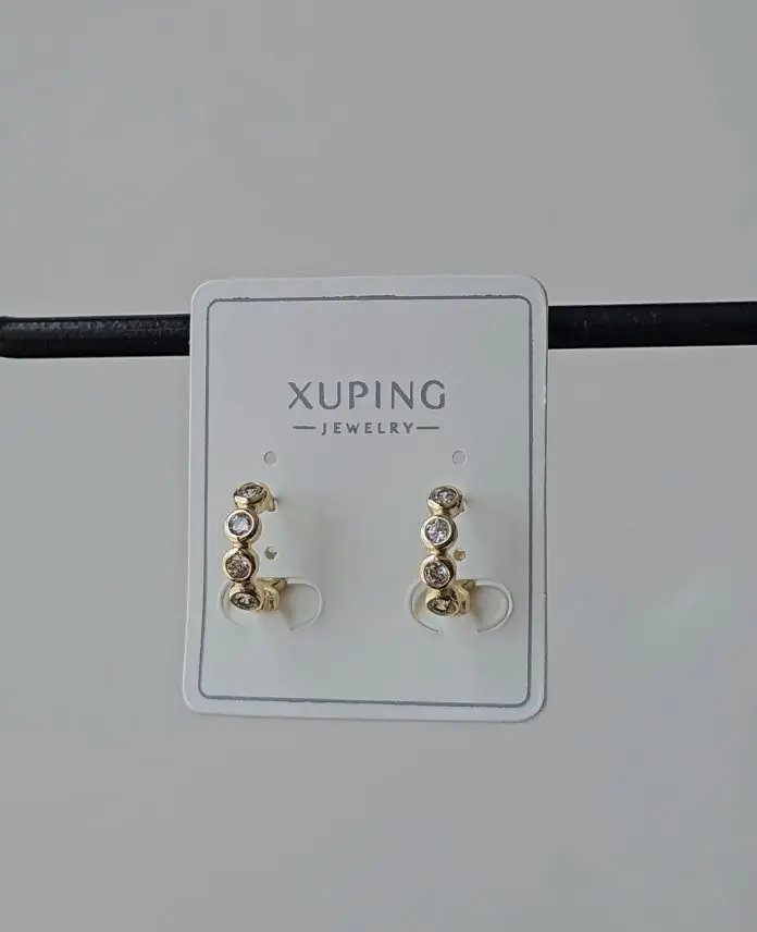 Xuping Yuvarlak Taşlı 14K Küpe