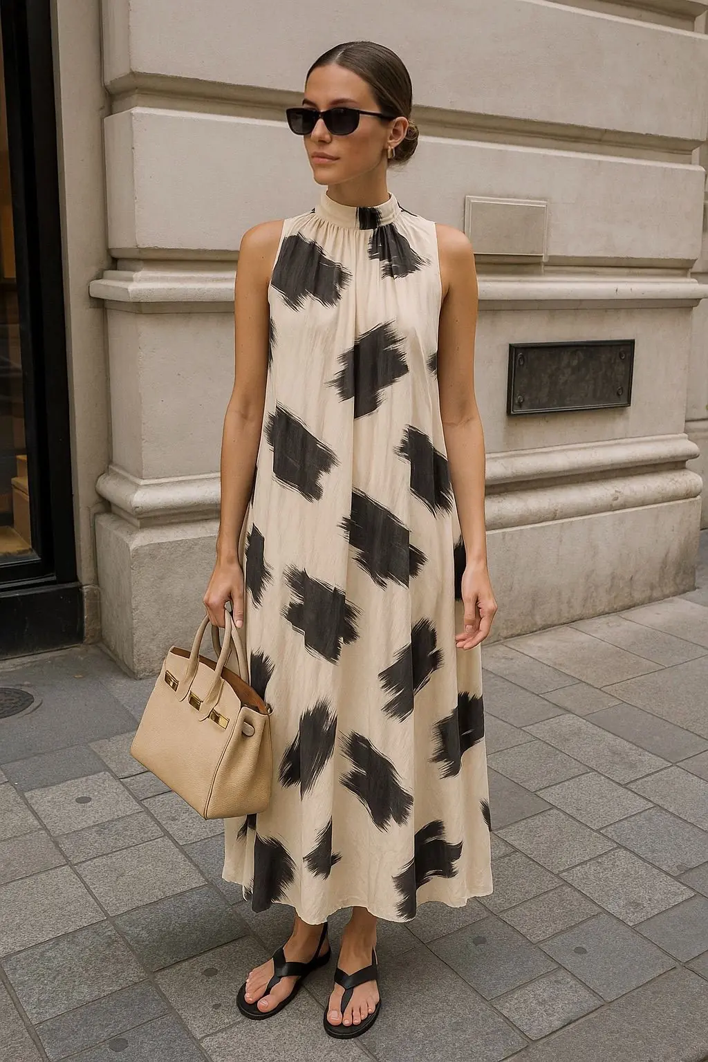 Yeni sezon monobrush şifon elbise