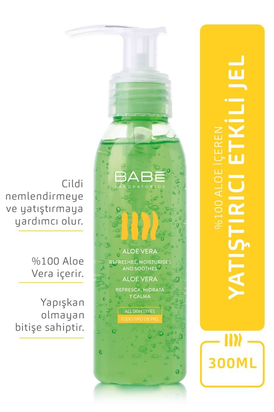 Babe Aloe Vera Nemlendirici ve Yatıştırıcı Jel 300 ml | Tüm Cilt ...
