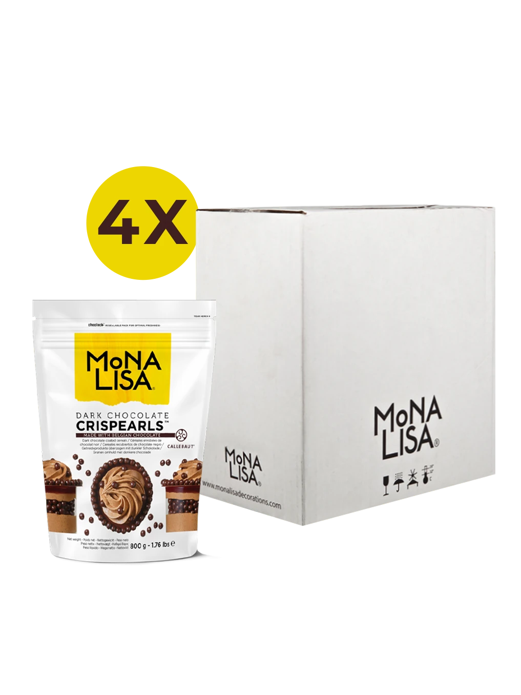 CALLEBAUT-CALLEBAUT CRİSPEARLS BİTTER (0,8 KG) (MONA LİSA) X4-7D ...