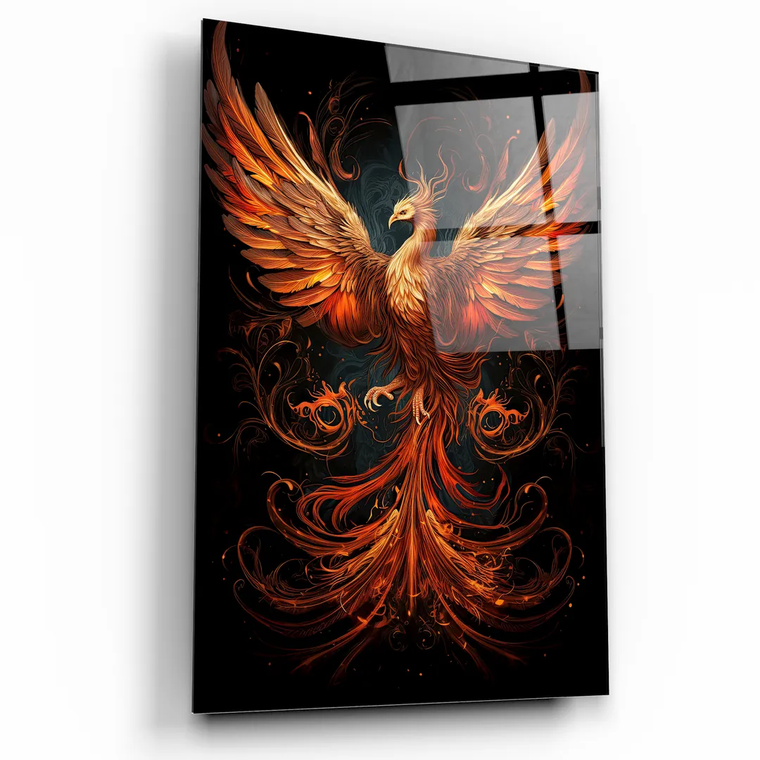 Anka Kuşu Cam Tablo 2