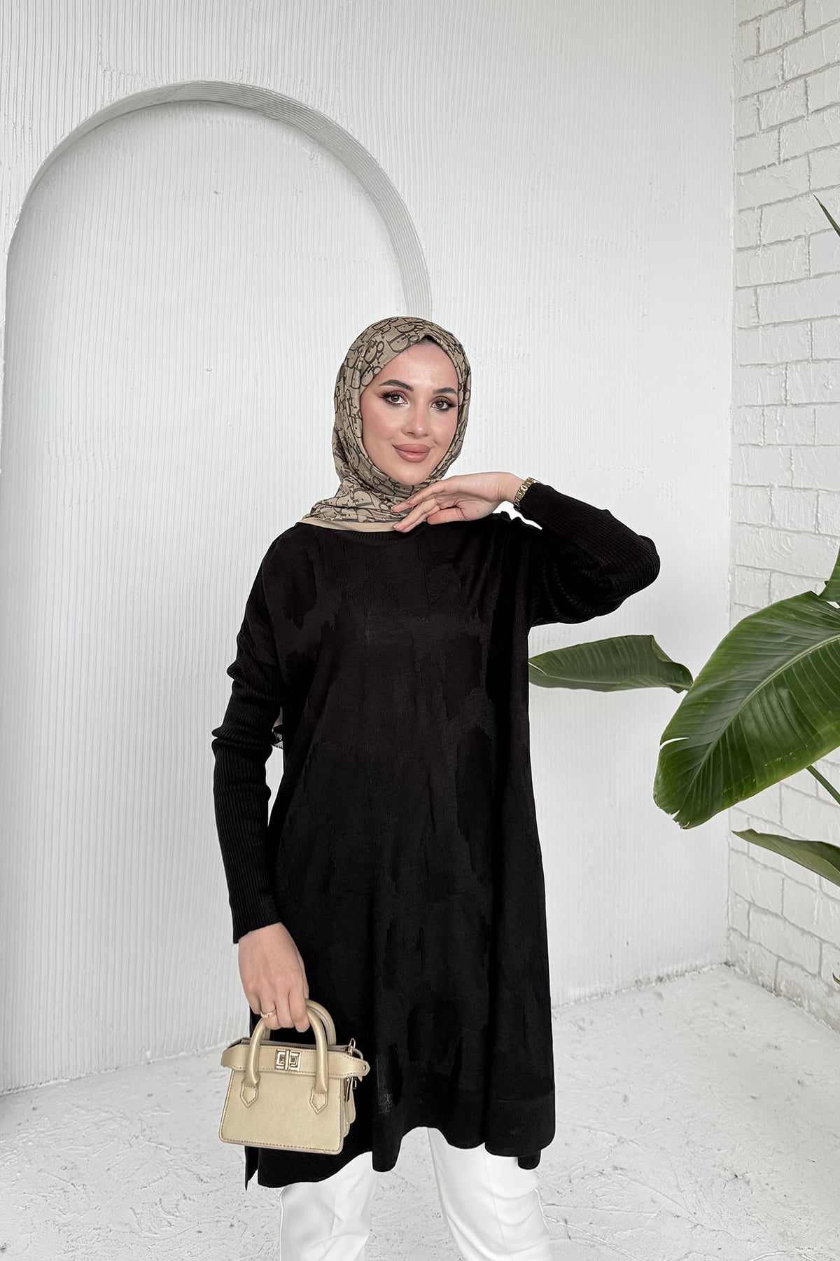 Desenli Triko Tunik 70 2173