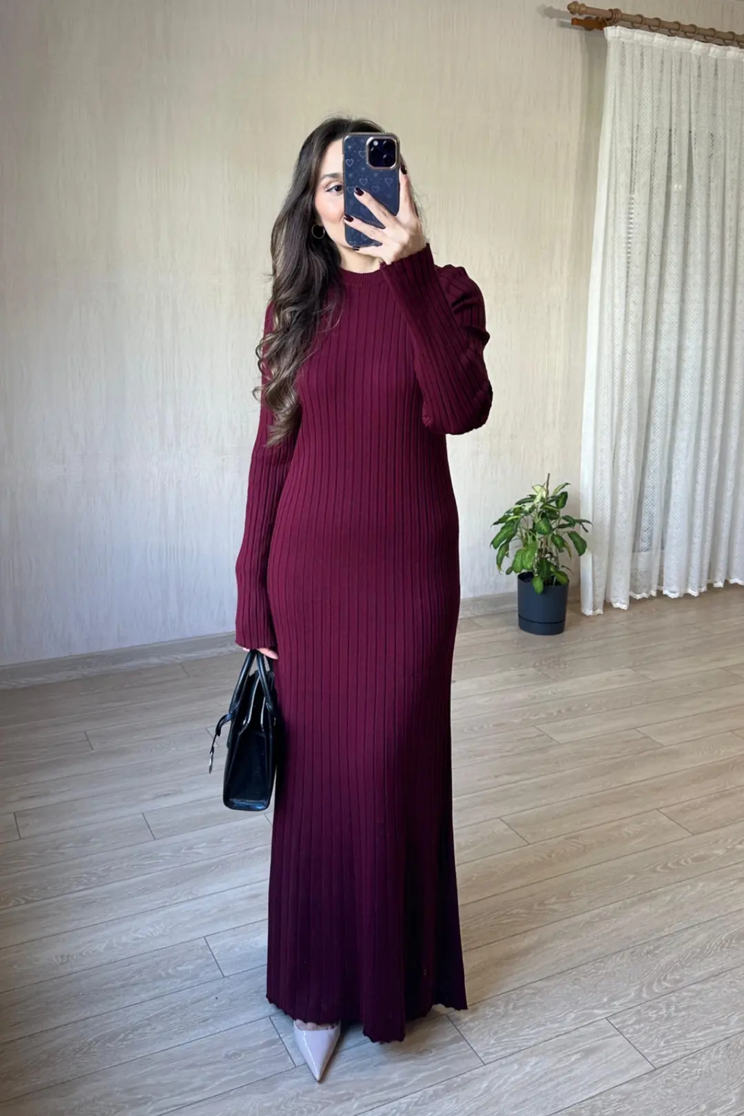 Riva Premium Triko Maksi Boy Elbise