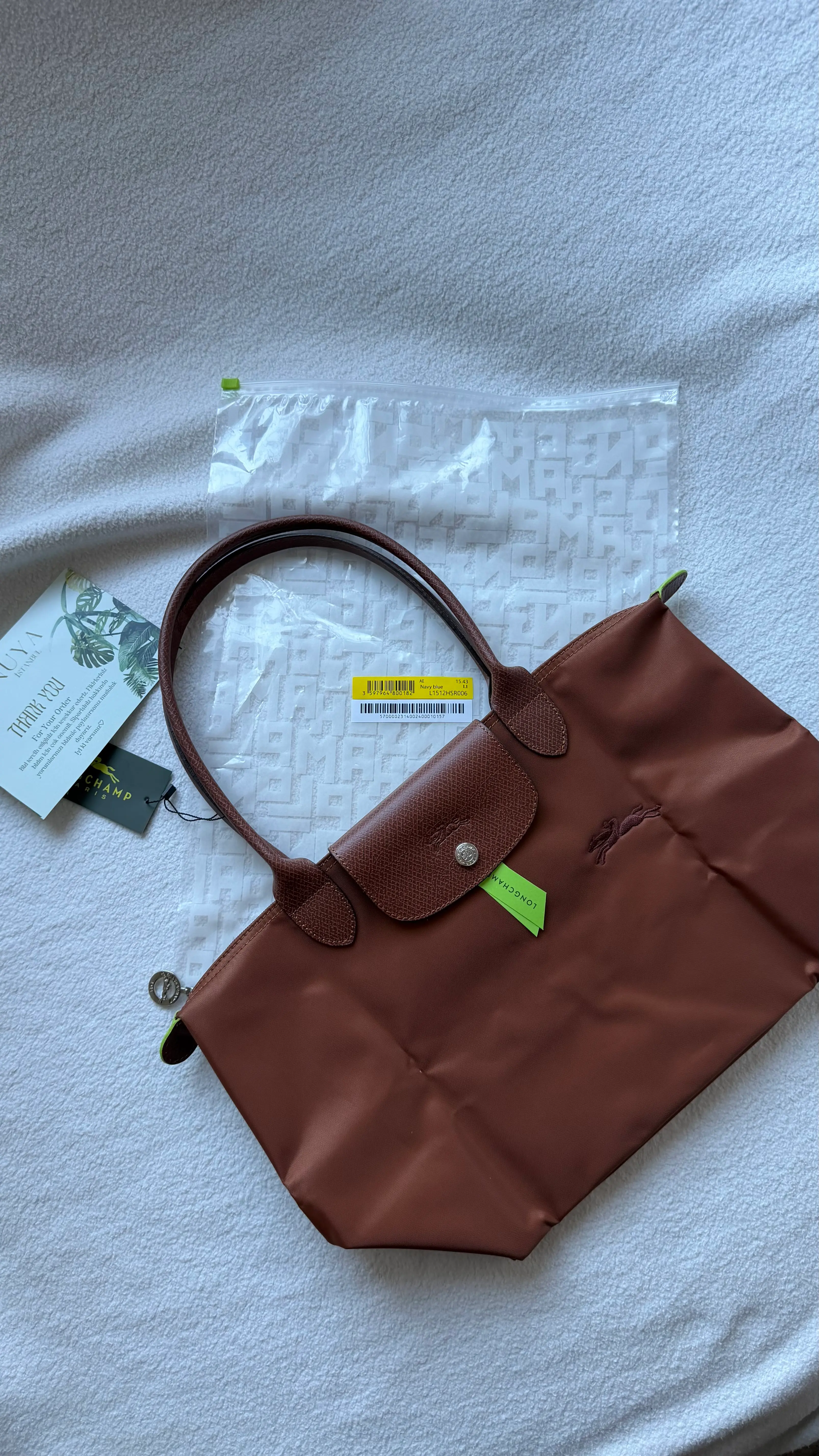 (İTHAL) LONGCHAMP LE PLİAGE TOTE- Cognac