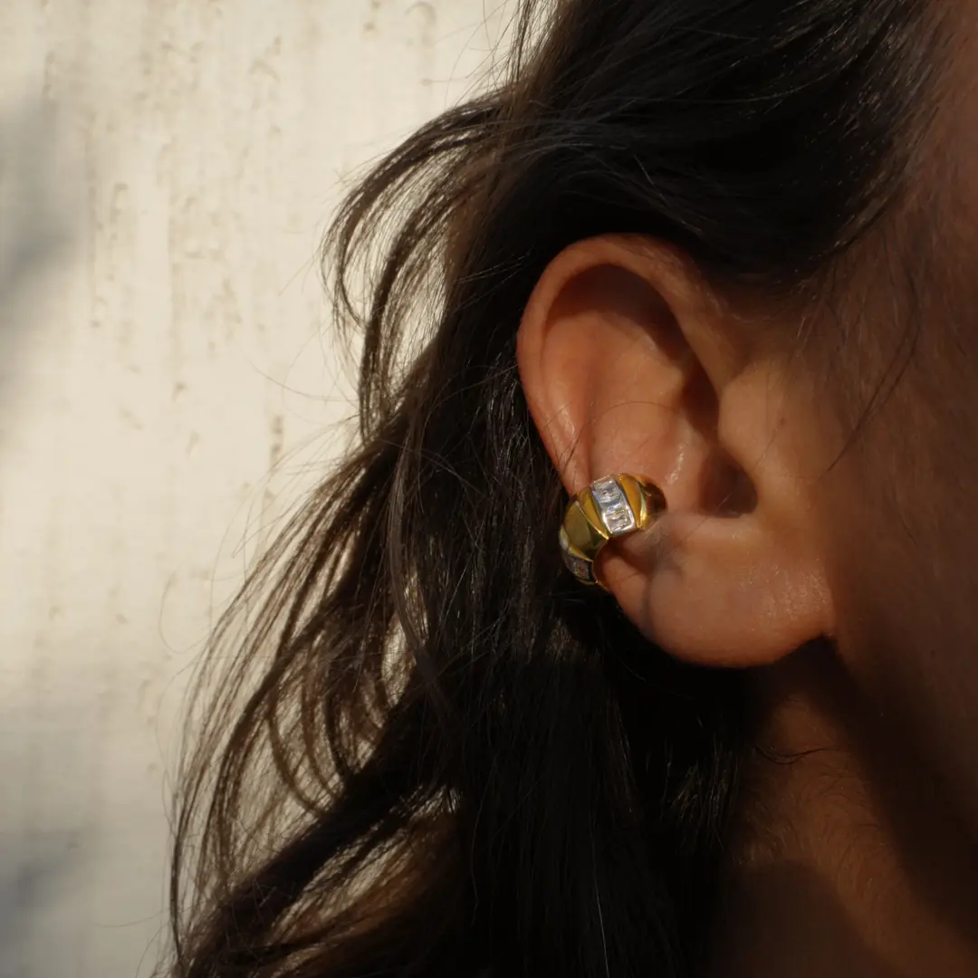 925 Gümüş / Taşlı Bold Earcuff - GWOMME