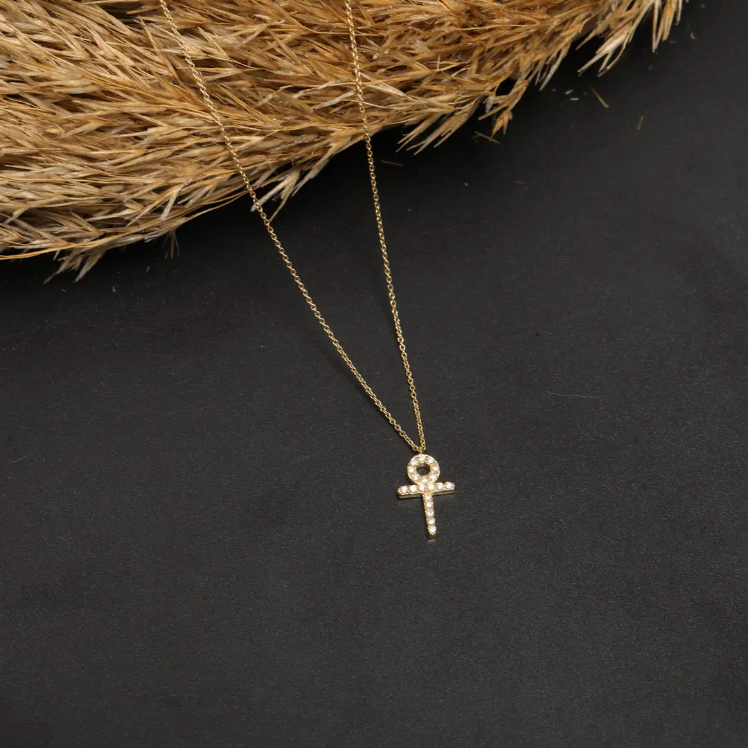 Gold Female Symbol Diamond Necklace