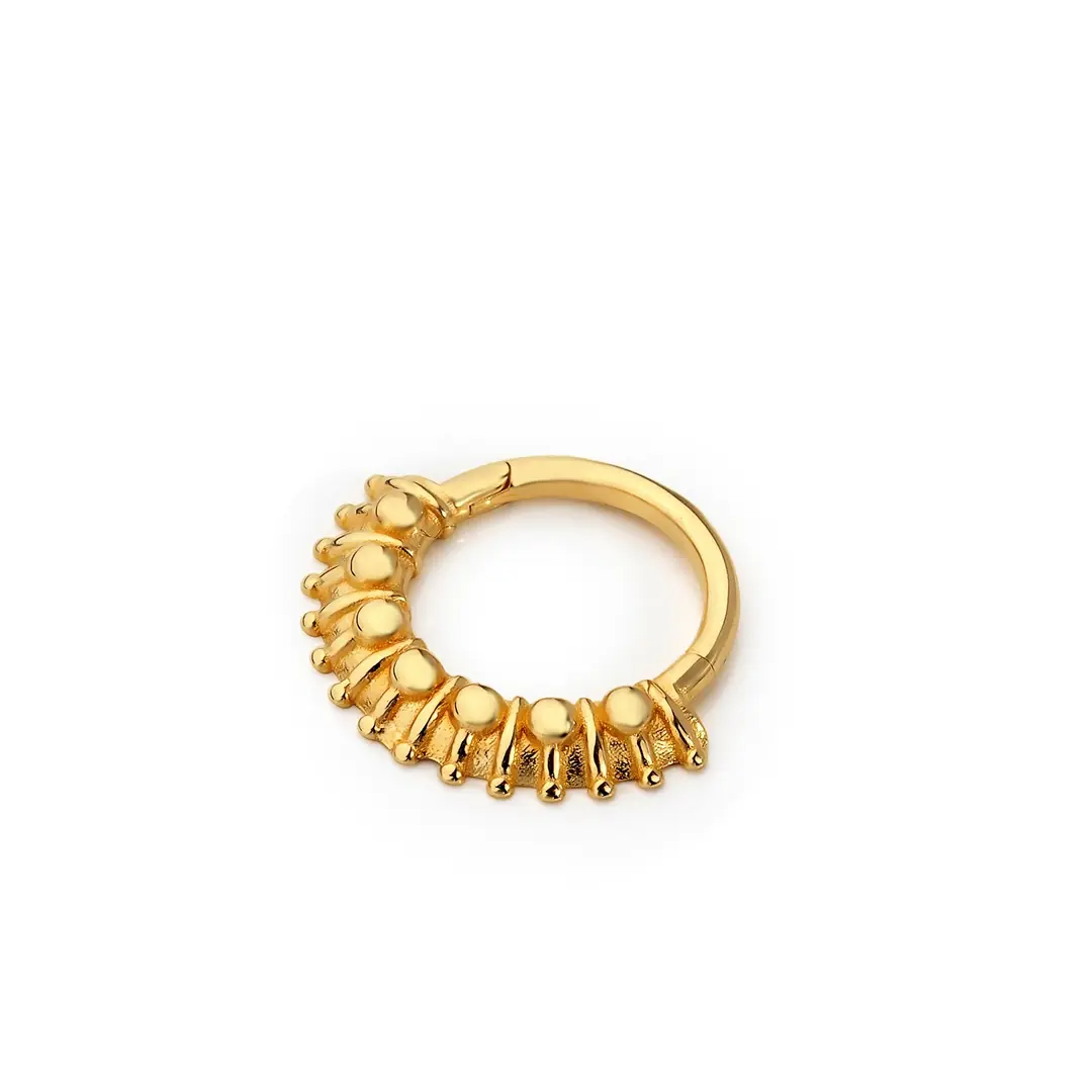 14 Carat Gold Caterpillar Shell Helix Piercing